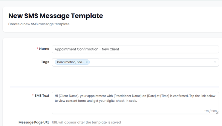 How to create a new SMS Message Template? | Fogo